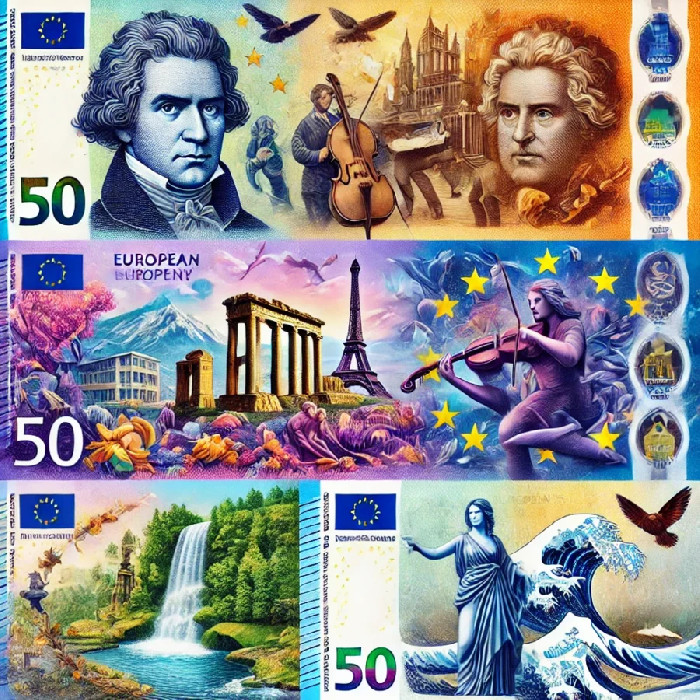 Αλλάζουν τα Χαρτονομίσματα του Ευρώ: Πότε Κυκλοφορούν και Ποιες Θεματικές Επιλέχθηκαν :: enaklik.com